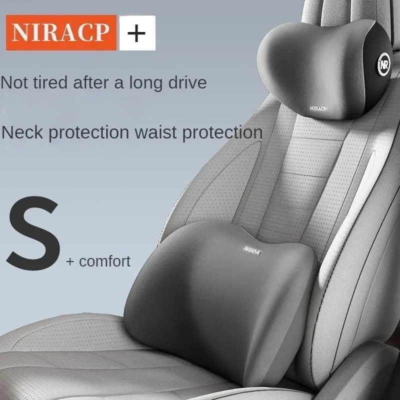 Car-Headrest-Lumbar-Support-Car-Neck-Pillow-Waist-Cushion-Driver-Seat ...
