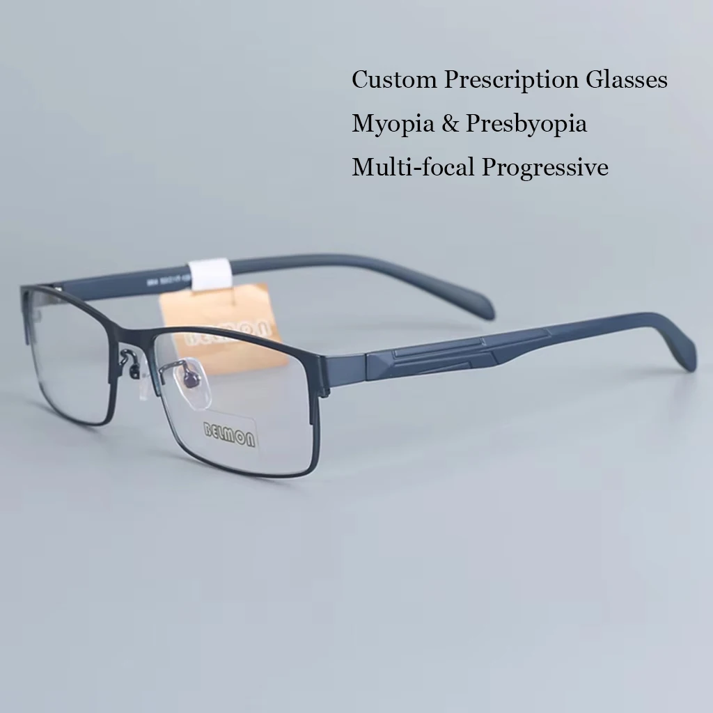 Custom Prescription Glasses Men Multi-Focal Progressive Photochromic ...