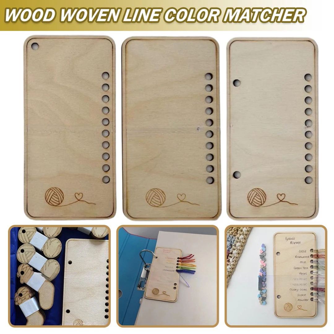 1pc-DIY-Wooden-Knitting-Line-Color-Matcher-Board-Home-Sewing-Weaving ...