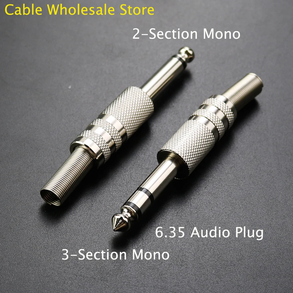 1Pc-6-35-2-3-Mono-Amplifier-Audio-Plugs-6-5MM-Metal-Microphone-Jack ...