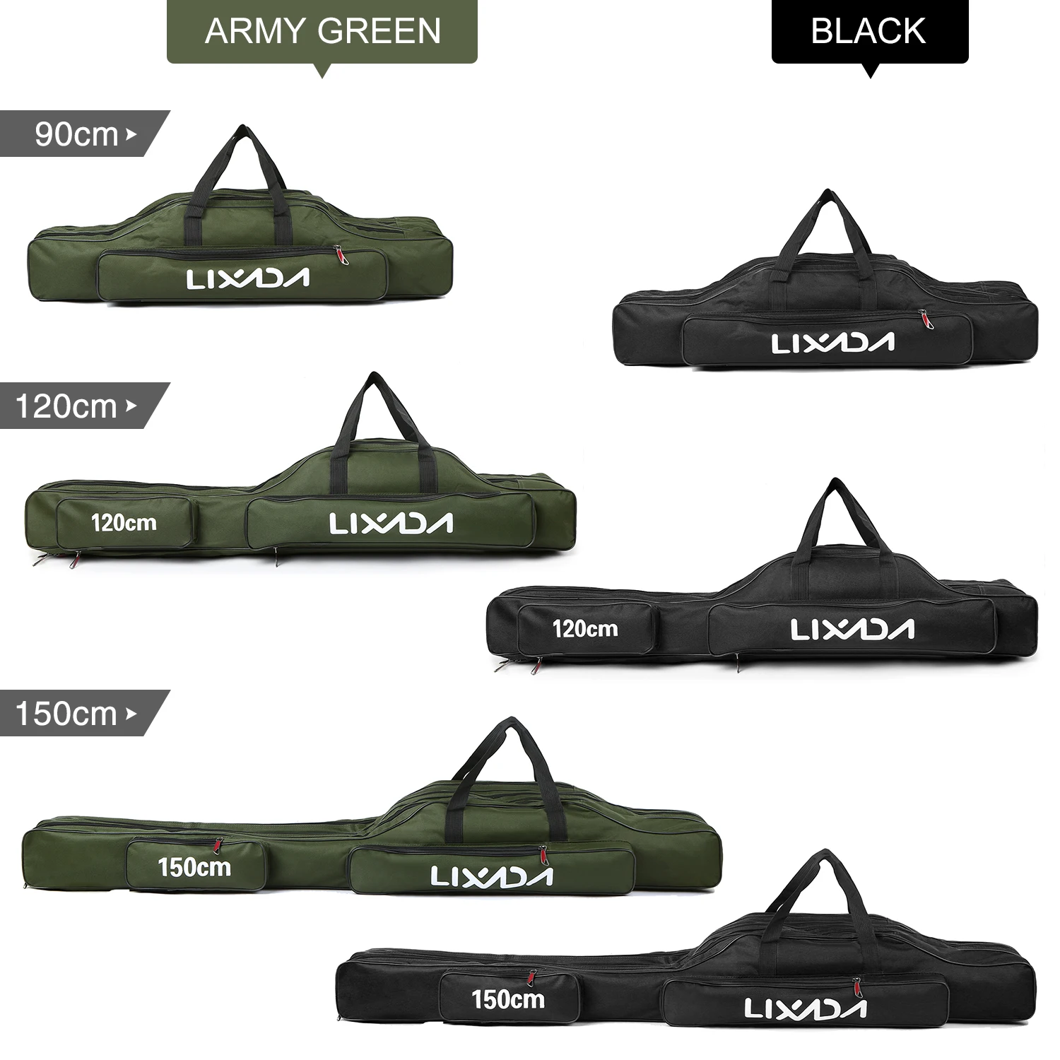 Lixada-3-Layers-Fishing-Pole-Bag-Portable-Folding-Rod-Carry-Case-Fishing-Reel-Tackle-Storage-Bag ...