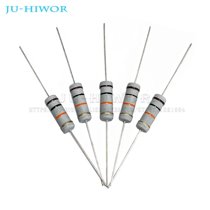 20pcs-2W-5-Metal-Oxide-Carbon-Film-Resistor-1R-10M-100R-220R-330R-1K-2 ...