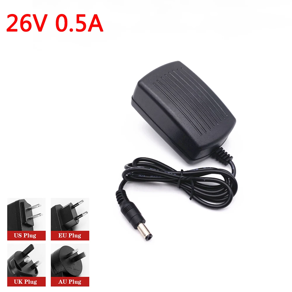 26V 0.5A 500mA Universal Power Supply Wall Adapter AC 110V 220V To DC 26 Volt Converter 5.5mm*2 ...