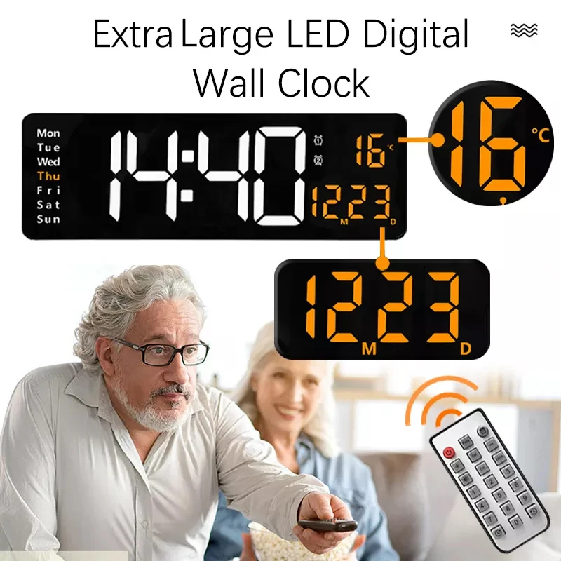 Wall-Mounted-Large-LED-Digital-Wall-Clock-Temp-Date-Week-Display-Power ...