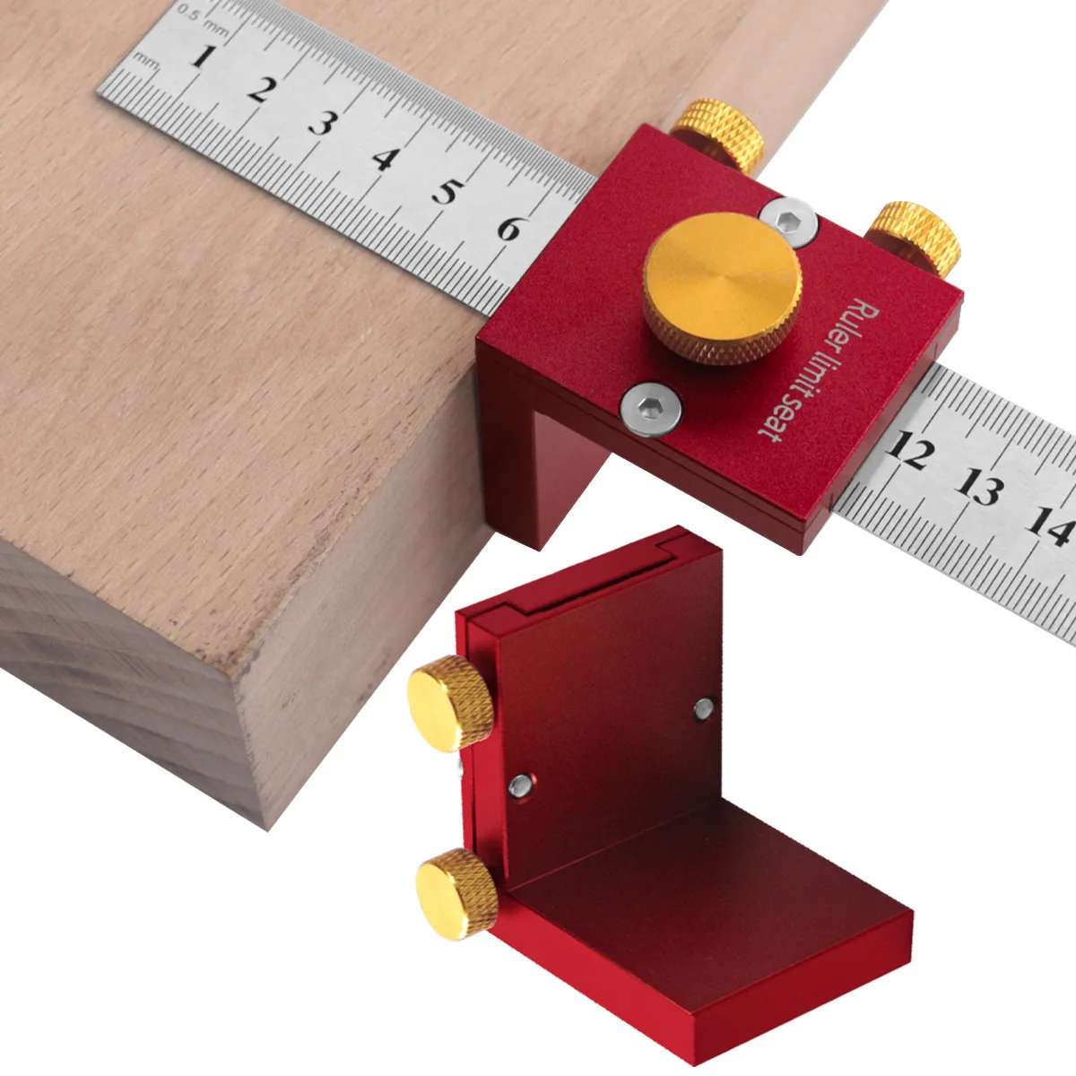 Woodworking-Ruler-Aluminum-Adjuster-Positioning-Block-Carpentry ...