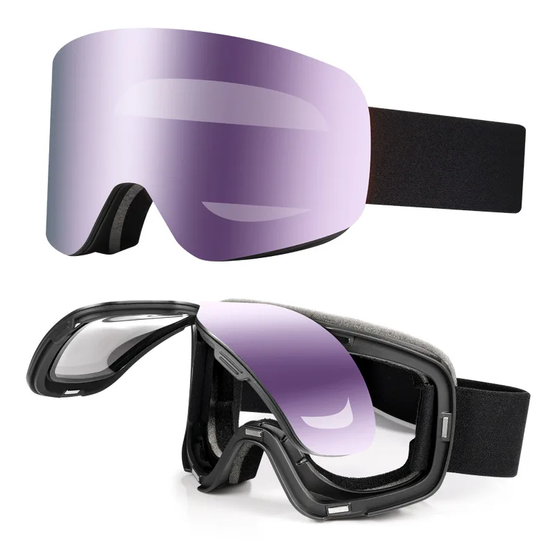 New Flip-Cover Ski Goggles with Cylindrical Magnetic Double-Layer Anti ...
