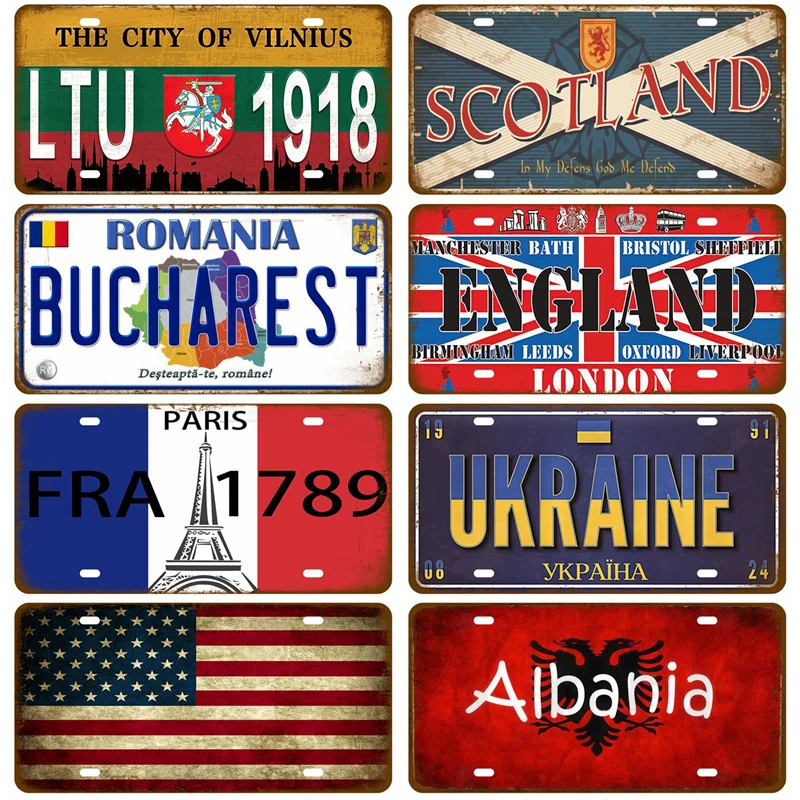 Painting-France-Spain-Germany-Decorative-Tin-Sign-Poster-Art-Poster ...