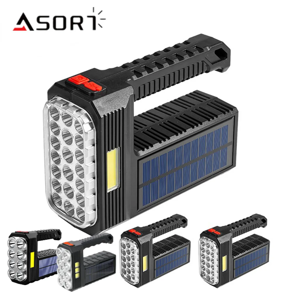 Strong-Light-Flashlight-20LED-Solar-Rechargeable-Camping-Hand-Torch ...