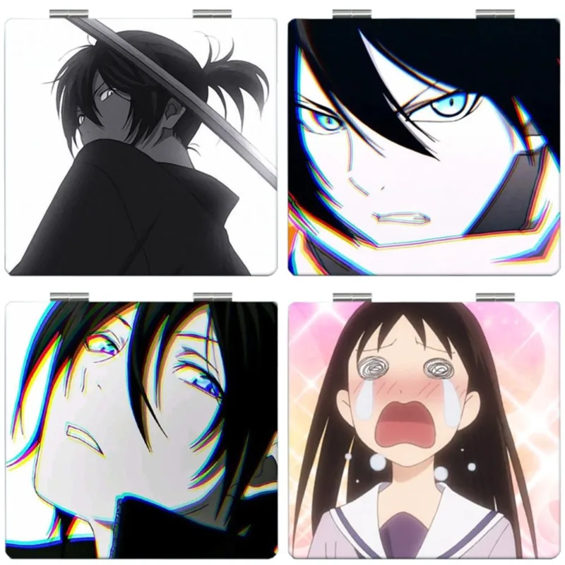 7×6cm Noragami, Folding Double-sided Makeup Mirror, Anime Cute, Mini ...