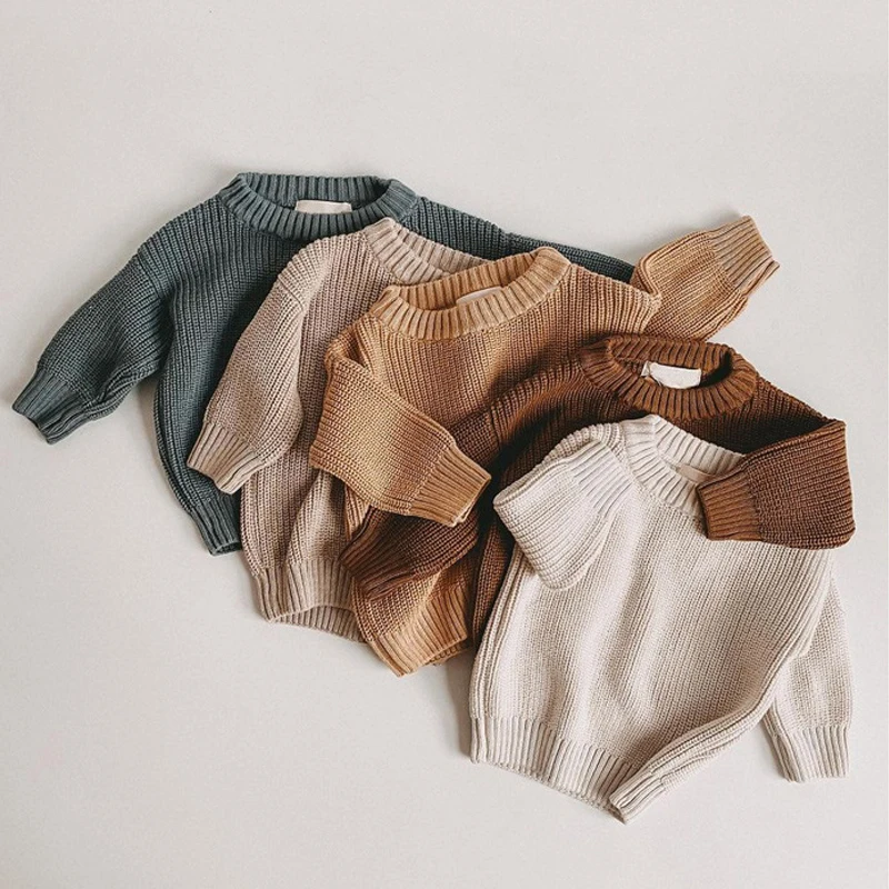 Children Baby Loose Sweater Knitted Autum Winter Baby Boy Girl Clothes ...