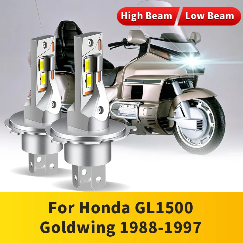 1/2PC H4 HB2 9003 Motorcycle LED Headlight Bulb 20000LM 24W High Power ...