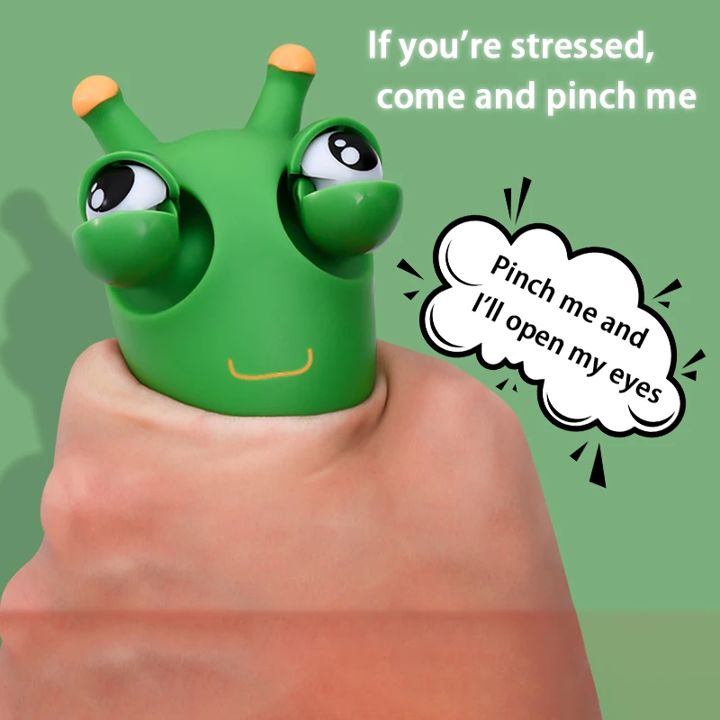 Gr-ner-K-fer-Squeeze-Spielzeug-Gras-Augen-heraus-springen-Spielzeug ...