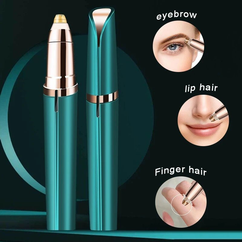 Battery-USB-Electric-Eyebrow-Trimmer-Makeup-Painless-Facial-Nose-Hair ...