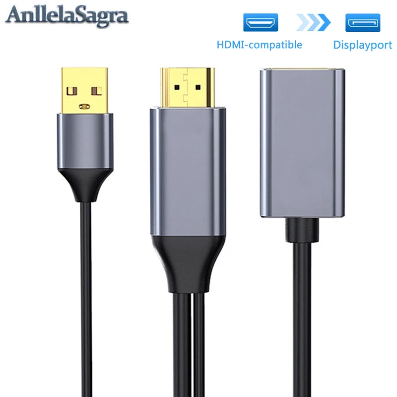 4K60HZ-HDMI-Compatible-To-Displayport-Cable-HD-to-Female-DisplayPort ...