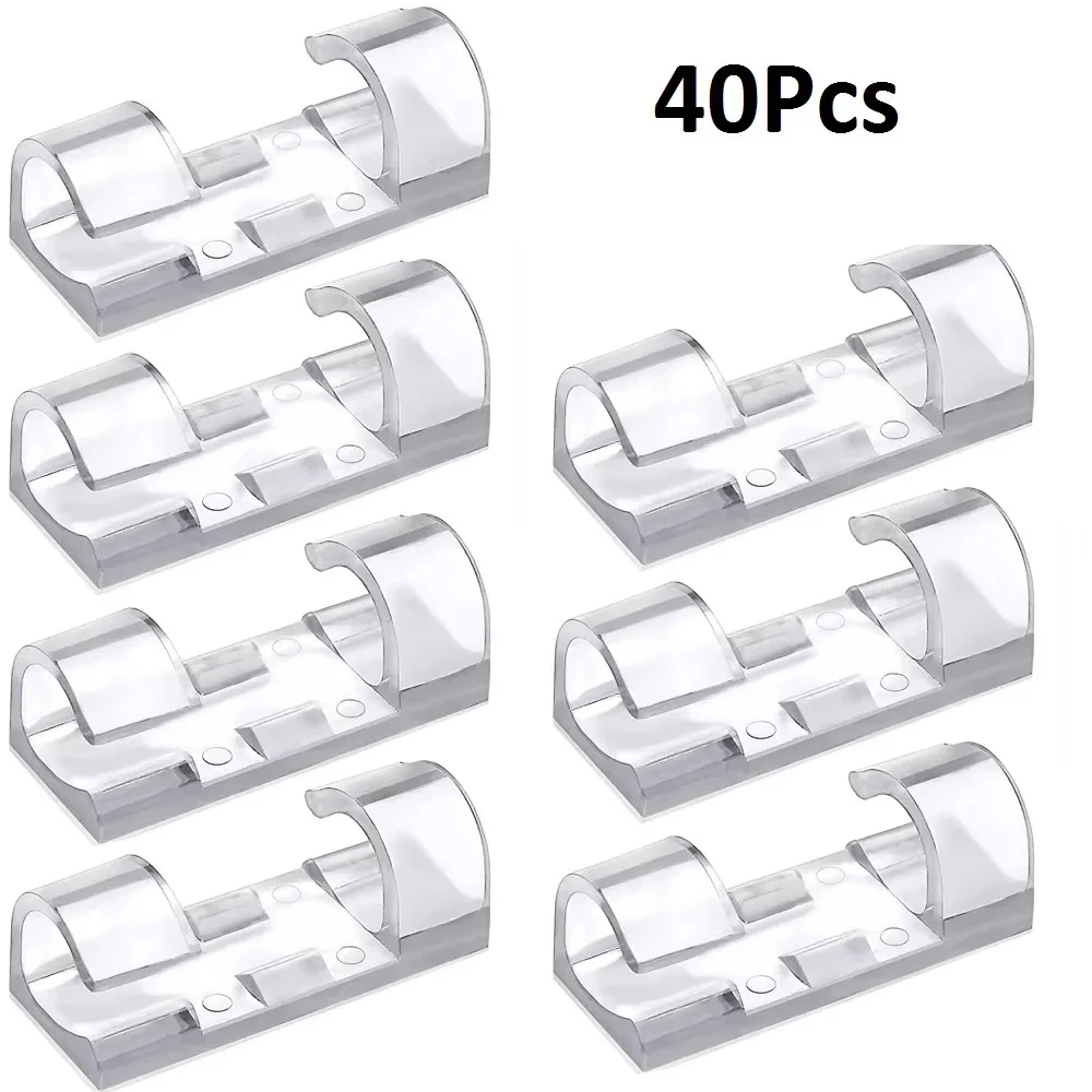 40PCS Cable Organizer Clips Cable Management Wire Manager Cord Holder ...
