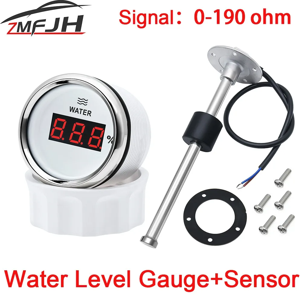 52MM-Water-Level-Gauge-With-Water-Level-Sensor-0-190Ohm-Water-Level ...