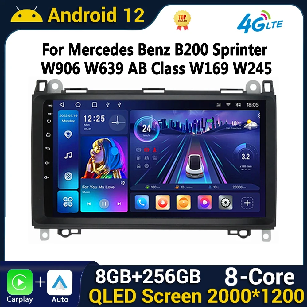 Android-Auto-Car-Radio-Carplay-for-Mercedes-Benz-B200-Sprinter-W906 ...