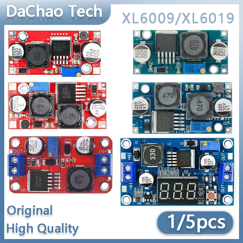 1/5Pcs XL6009 XL6019 Automatic step-up step-down Dc-Dc Display ...