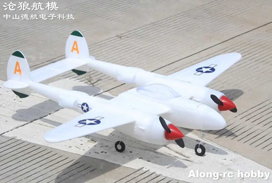 RC Models Hobby Toys RC Propeller Aircraft 1200m Wingspan P38 P 38 EPO ...