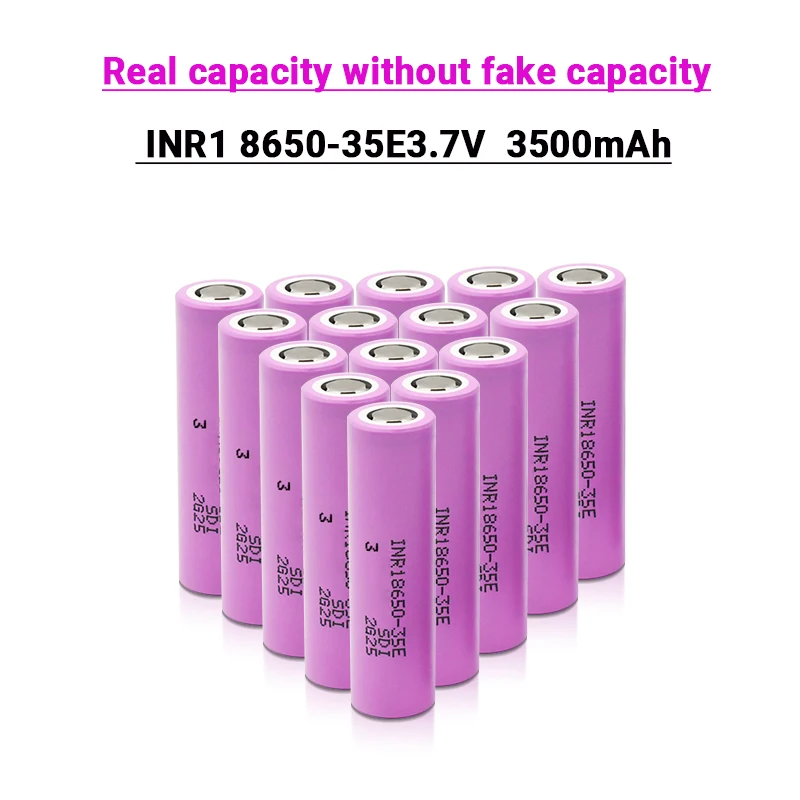 Free delivery, 18650 3500mAh, rechargeable lithium-ion battery, 25A discharge INR18650 35E ...