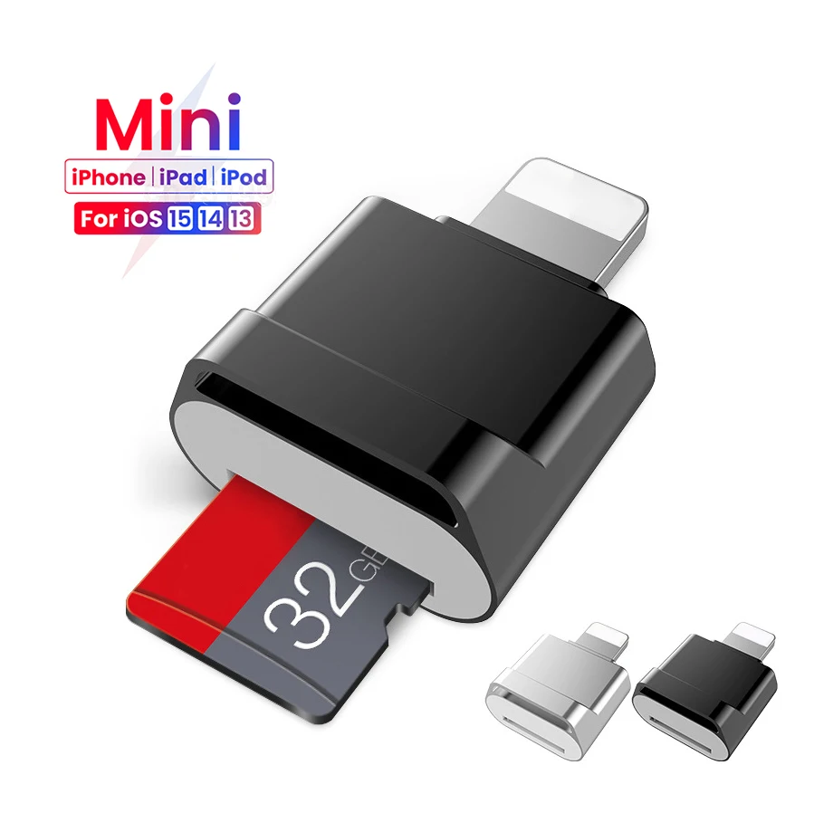 Mini-Micro-SD-TF-Card-Reader-OTG-Adapter-For-iOS-14-13-12-Above-System ...