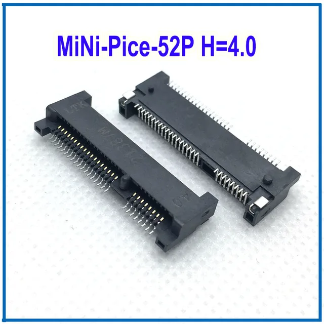1-10PCS MINI PCIE Msata Connector PCI-E Socket Slot 52P Card Holder H4 ...
