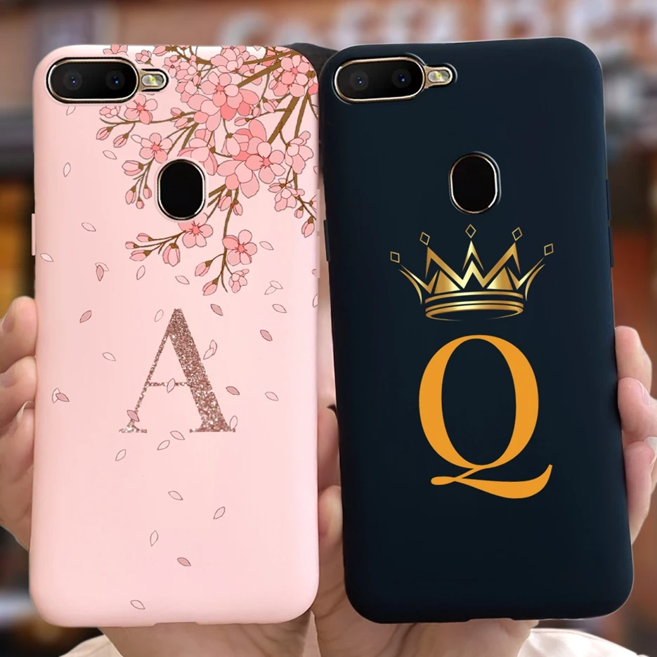 For-Oppo-A5s-Case-Oppo-A7-AX7-Case-Cute-Crown-Letters-Cover-Soft ...