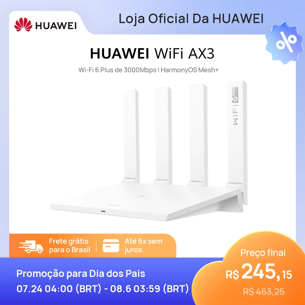 Huawei wi-fi AX3 wifi-router Wi-Fi 6 plus 3000 mbps 2.4ghz 5ghz 1 ...