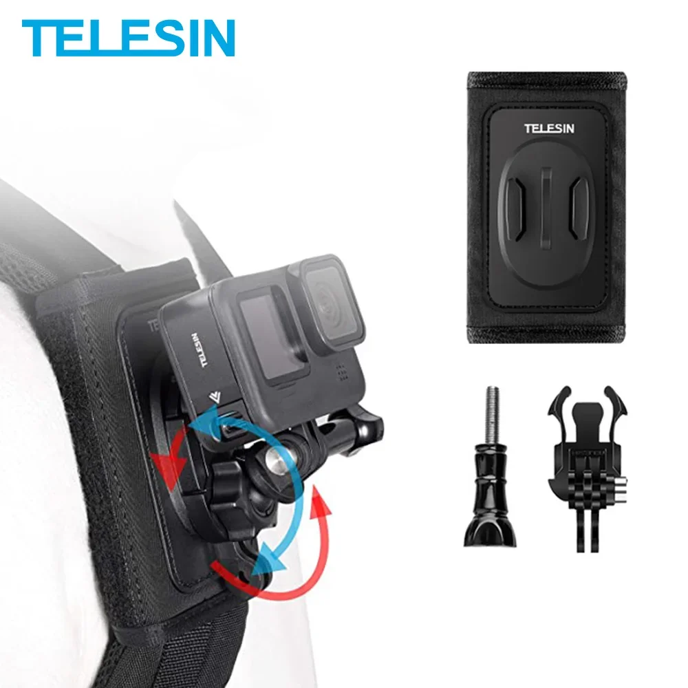 TELESIN-360-Rotate-Buckle-Double-J-Hook-Quick-Release-Backpack-Shoulder ...