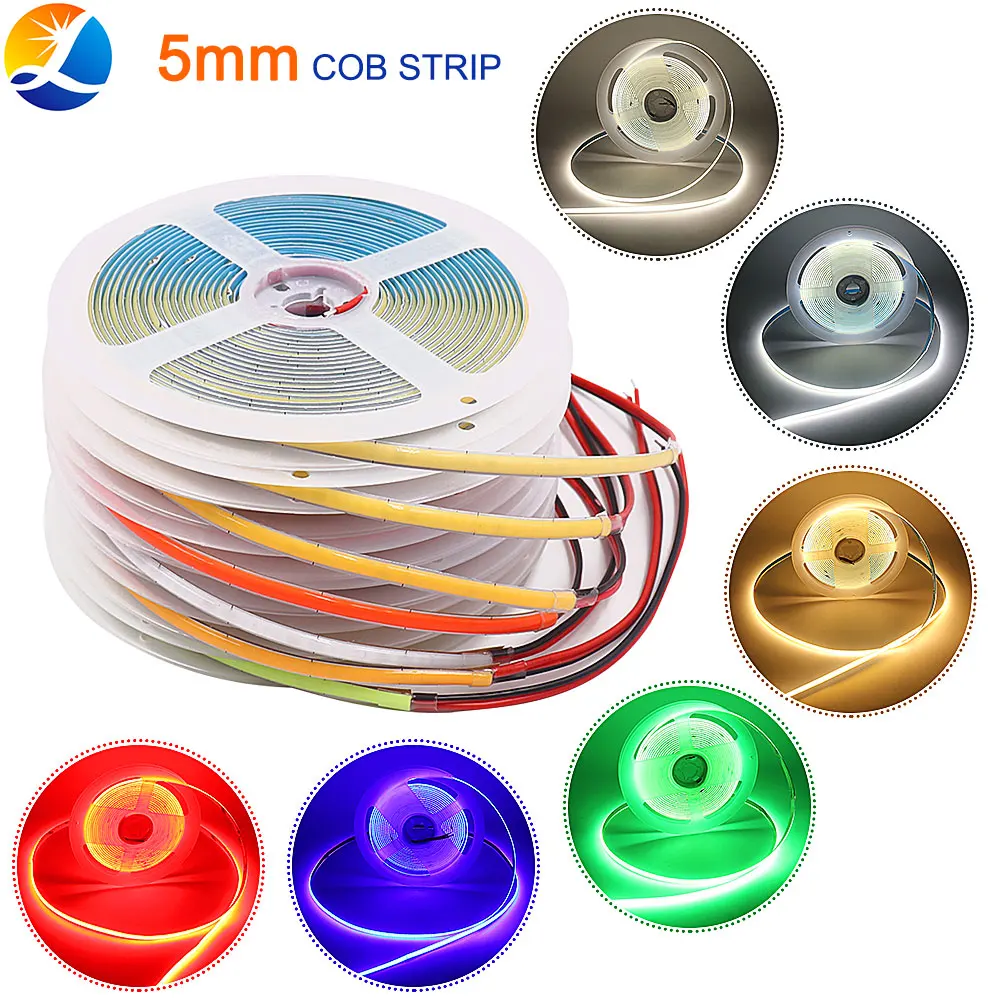 Super-Dunne-Smalle-Cob-Strip-Led-Light-Bar-12V-24V-RA90-5Mm-Breedte-Fob ...