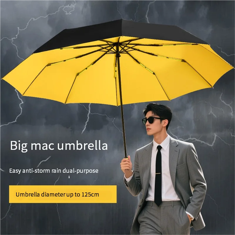 125CM triple pli double couche super grande surface de parapluie plus ...