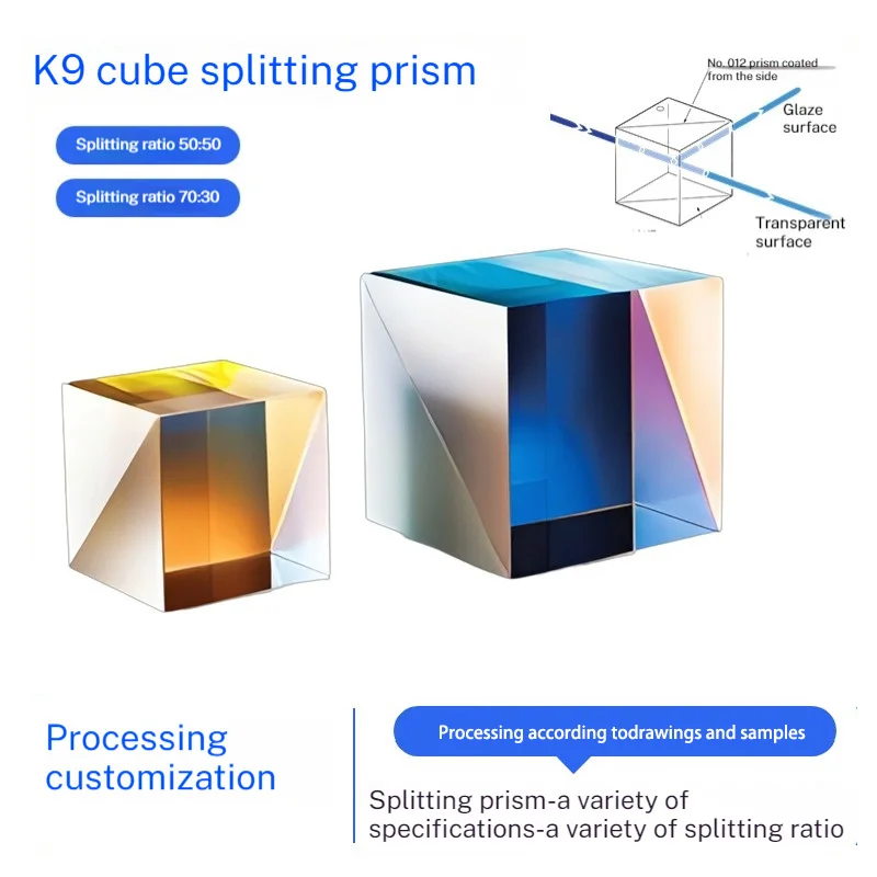 Cube Beamsplitters Prism Manufacturers Custom Semi-Reflective Semi ...
