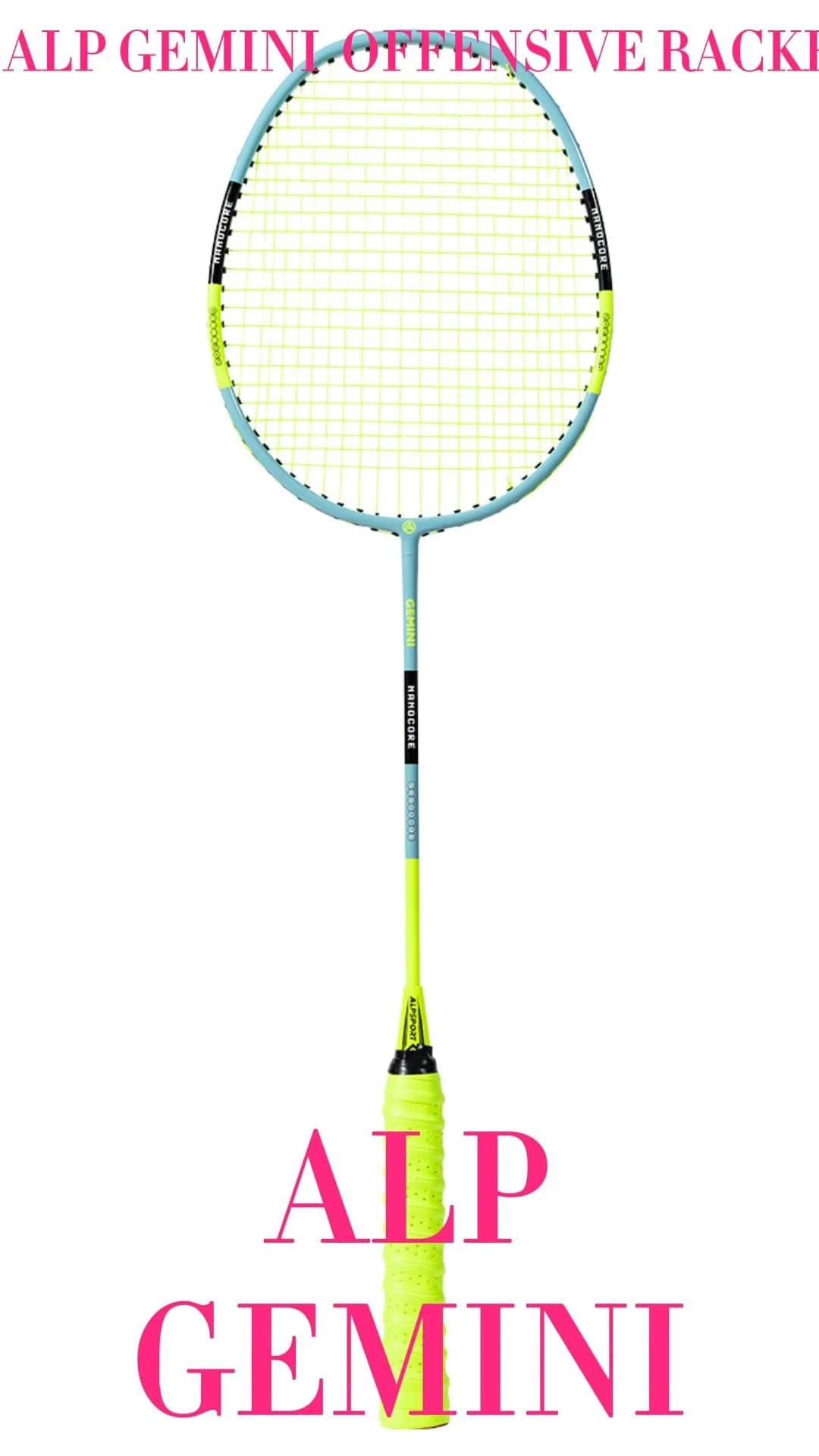 ALP Gemini T800 Carbon Fiber Badminton Racket Set (4U/G5) - Pre-Strung ...