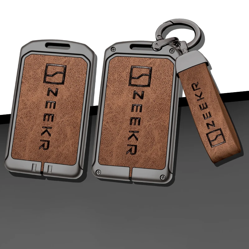Zinc-Alloy-Leather-Car-Key-Case-Cove-For-ZEEKR-001-Smart-Card-Keyless ...