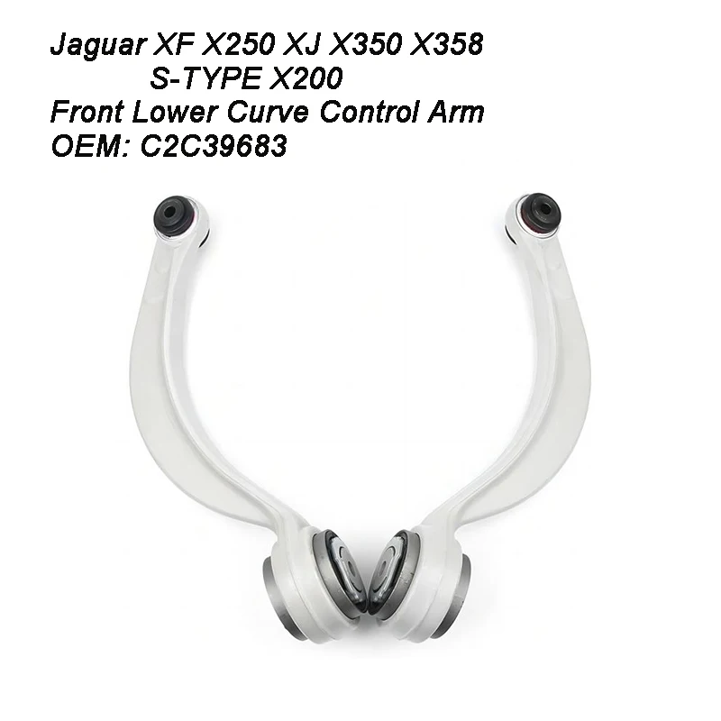 2PCS-Front-Lower-Curve-Control-Arm-For-Jaguar-XF-X250-08-15-XJ-X350-03 ...