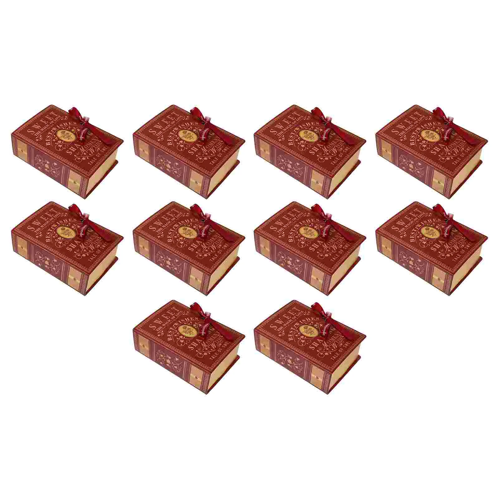 10Pcs Creative Book shaped Candy Cases Themed Gift Boxes Wedding Table ...