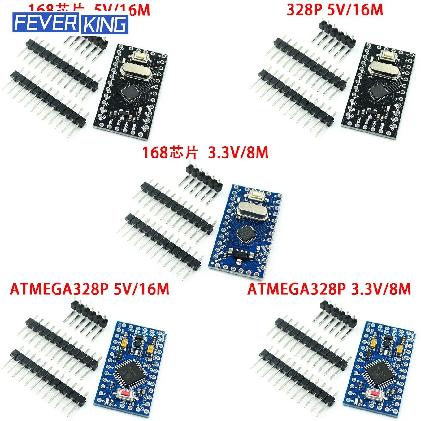 Pro Mini 168/328 Atmega168 3.3V 5V 16M / ATMEGA328P-MU 328P Mini ATMEGA328 5V/16MHz For Arduino ...
