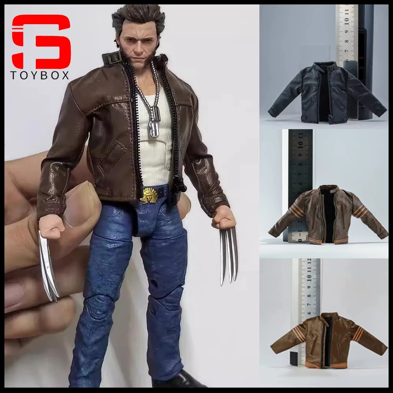 1/12 Scale Male Soldier Leather jacket Clothes Model Fit 6'' Romankey ...