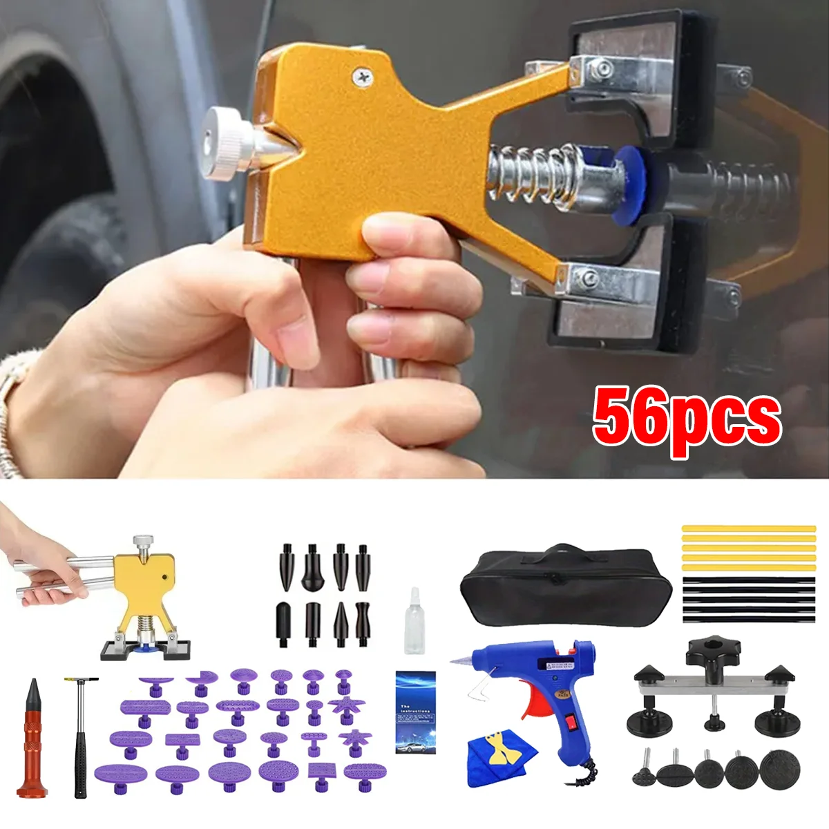 PDR-Car-Paintless-Kit-Dent-Puller-Lifter-Repair-Removal-Hail-Gun-Tool-W ...