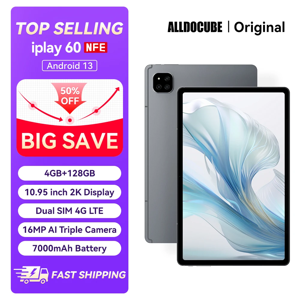 ALLDOCUBE-iplay60-4G-NFE-11-2K-FHD-Display-12GB-RAM-8GB-Virtual-128GB ...