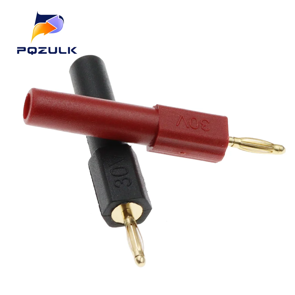 2PCS-Gold-Plated-2MM-Mini-Male-Banana-Plug-To-4MM-Female-Jack-Connector ...