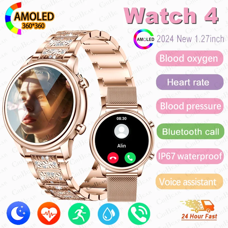 For-Huawei-GT4-Mini-Smart-Watch-Women-GPS-Tracker-1-27-AMOLED-Heart ...
