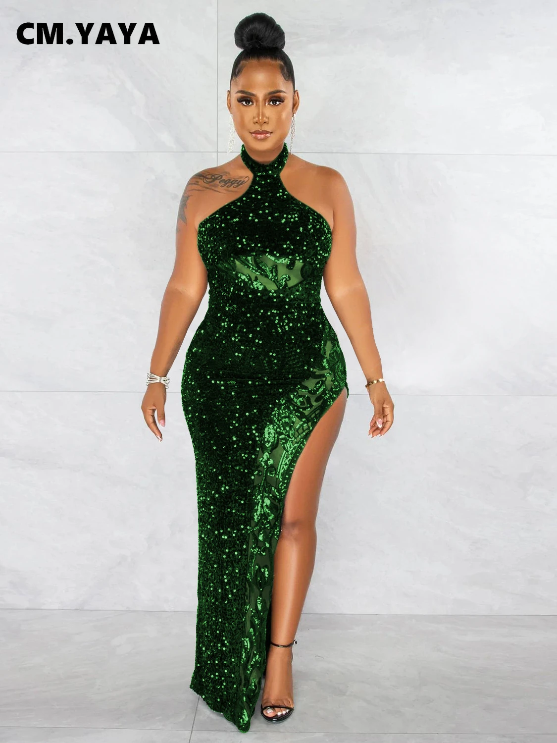 Sequin Bodycon Maxi Party Dress Dresses | Sequin Maxi Dress Side Split ...