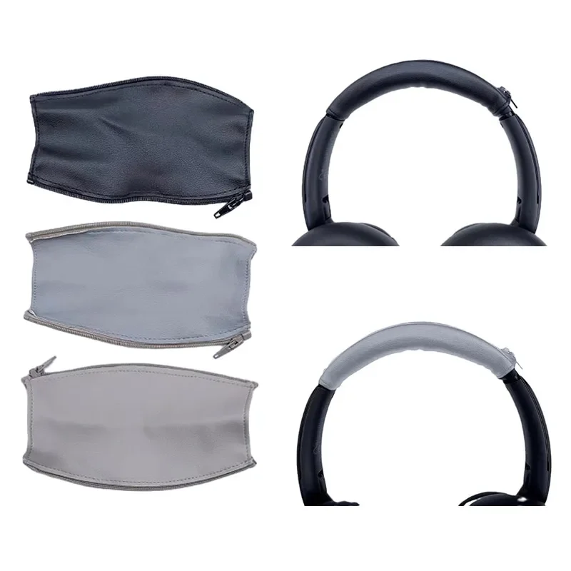 Replacement-Headphone-Head-Beam-leather-Zipper-Headbands-Cushions ...