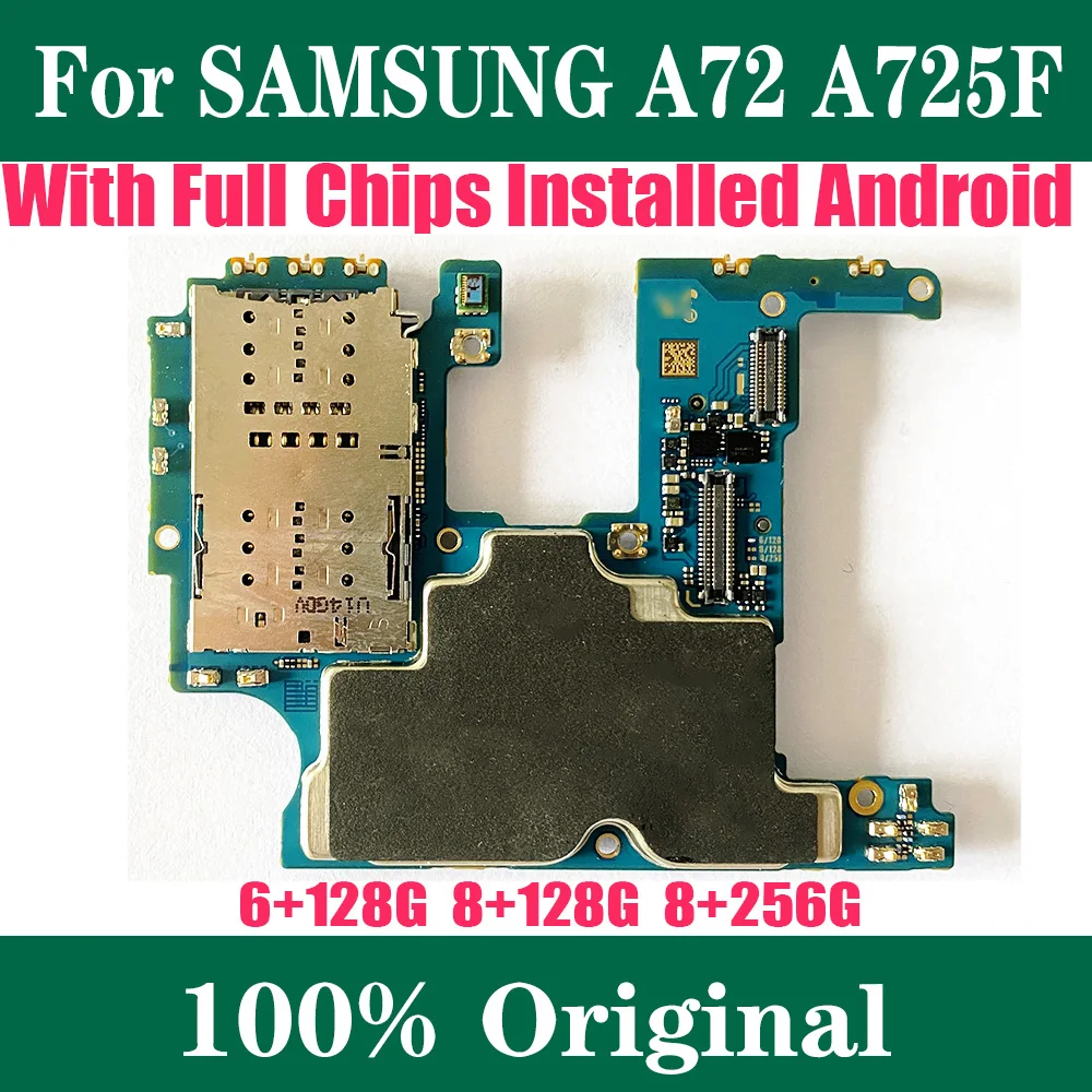 For Samsung Galaxy A72 A725F Motherboard Original Unlocked Full Chips ...