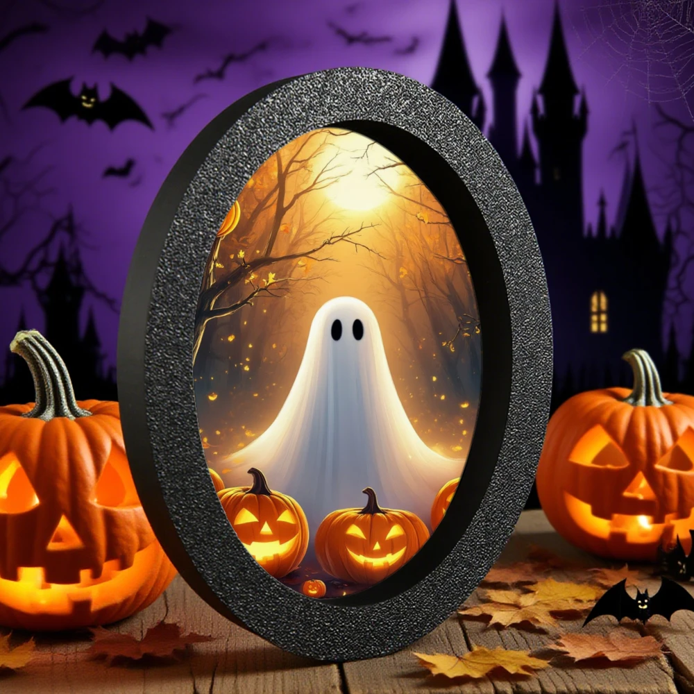 Cross - border Gothic - style Halloween Oval Photo Frame Decoration ...