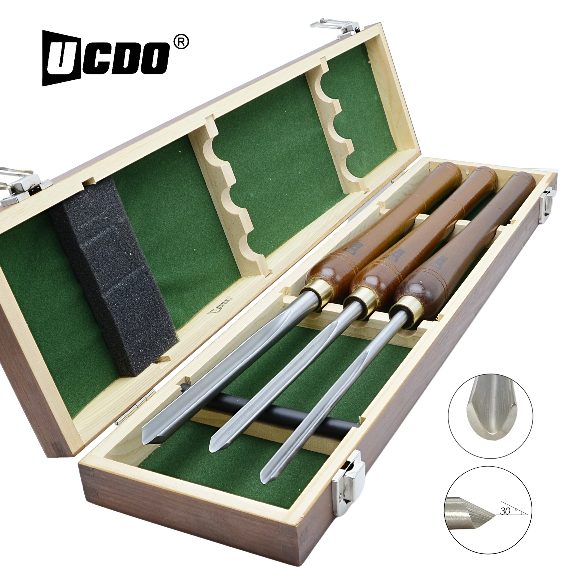UCDO-HSS-Wood-Turning-Chisel-Set-Spindle-Gouge-Woodturning-Tools-Lathe ...