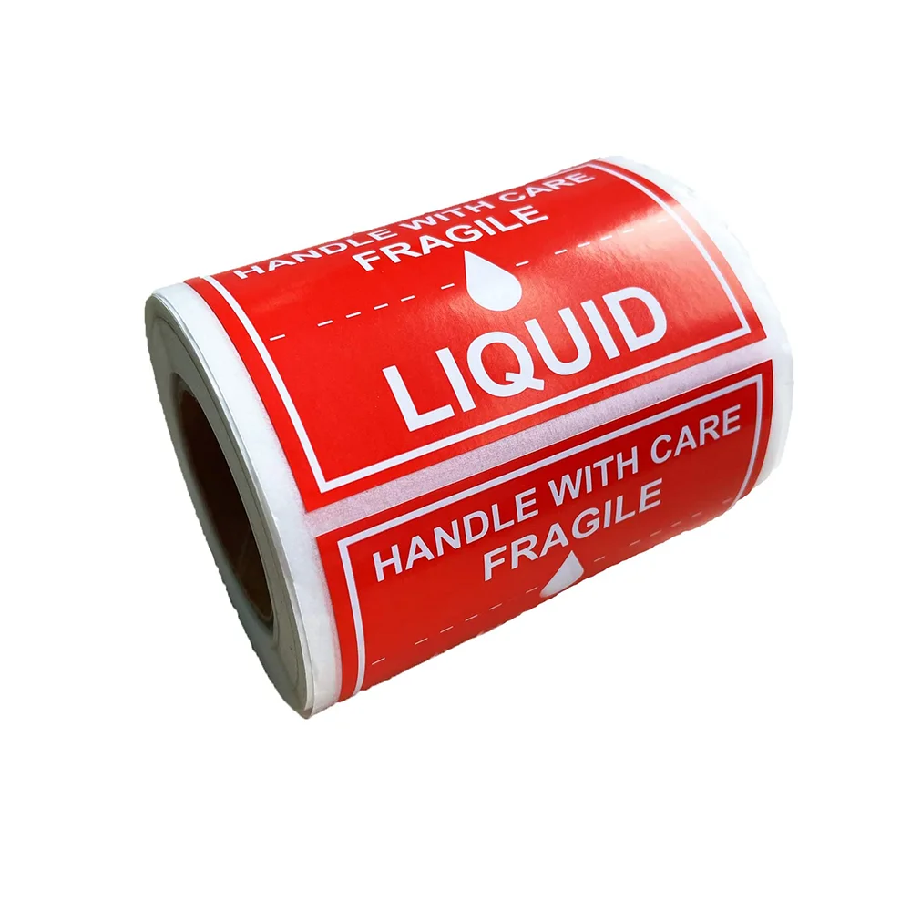 Fragile Liquid Handle with Care Warning Stickers 2X3 inch Liquid Labels ...