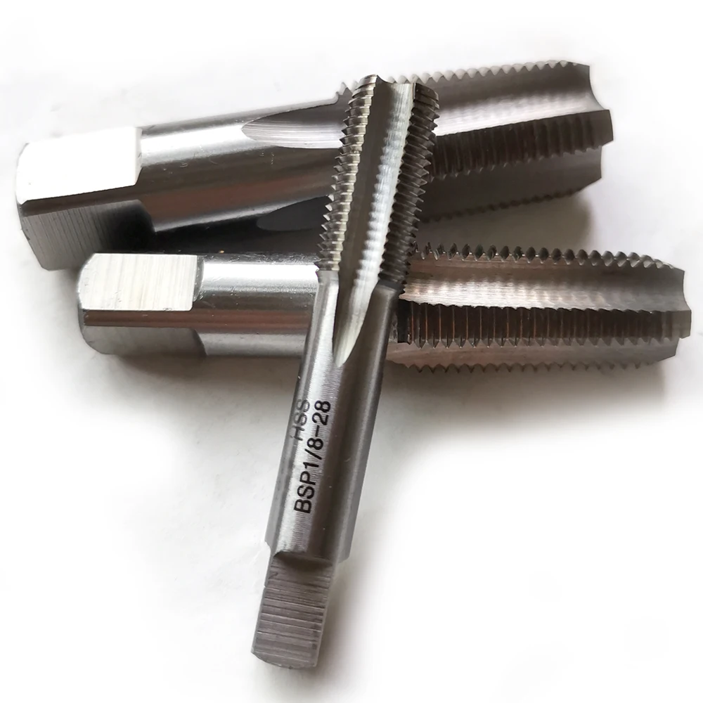 HSS Right hand Cylindrical BSPT pipe thread tap machine straight flute ...