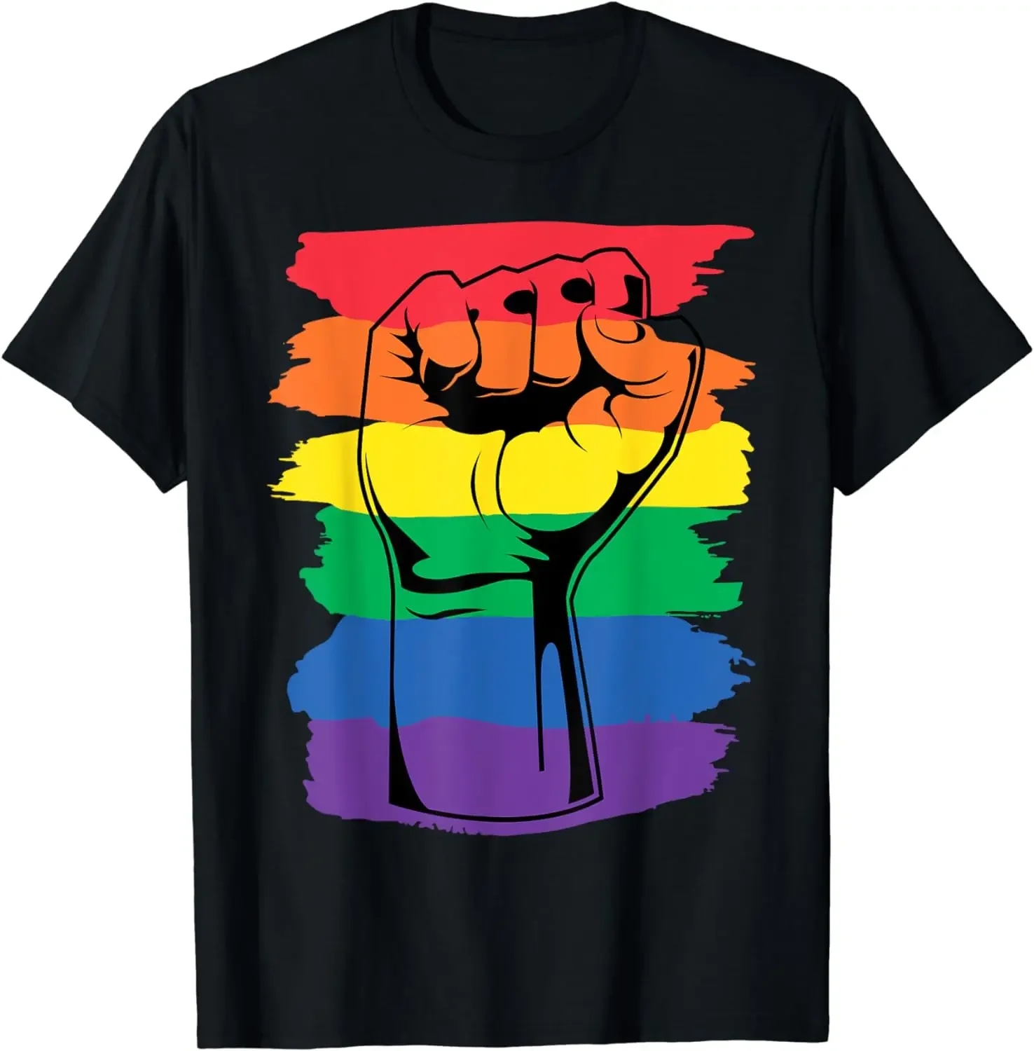 Graphic-Birthday-Gift-Pride-Month-Merch-LGBT-Rainbow-Fist-LGBTQ-Gay ...
